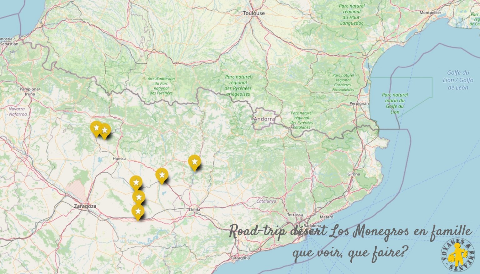 Road-trip 1 semaine Nord Aragon, Monégros 4x4, tente de toit